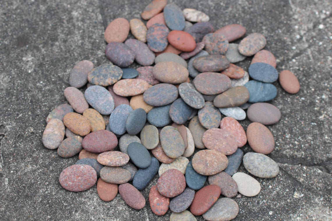 Oval Shaped Beach Rocks Sea Stones Oval Pebbles Bulk 100 Pcs - Etsy