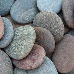 35 Large Flat Beach Stones Flat Sea Stones Wedding Stones Wishing ...
