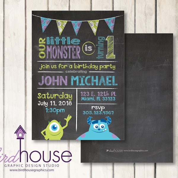 Chalkboard Monster - Etsy