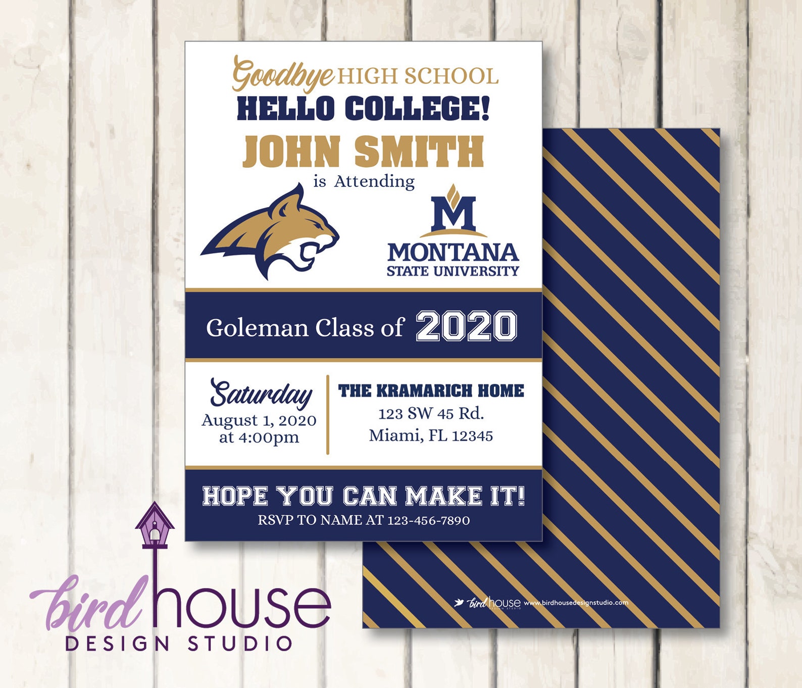 Goodbye High School Hello College Invitation, Graduate From ANY SCHOOL ...