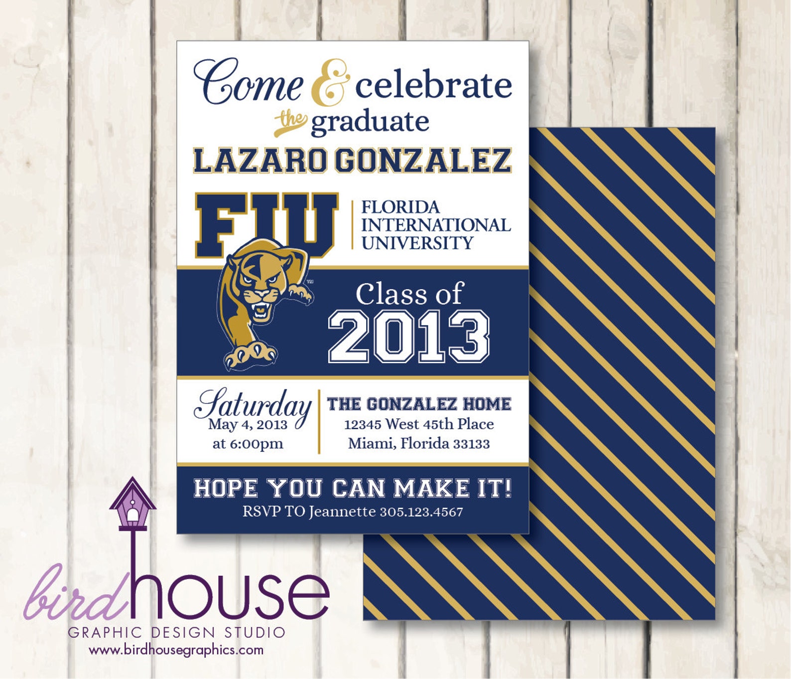 School Graduation Invitation Printable ANY SCHOOL Custom - Etsy