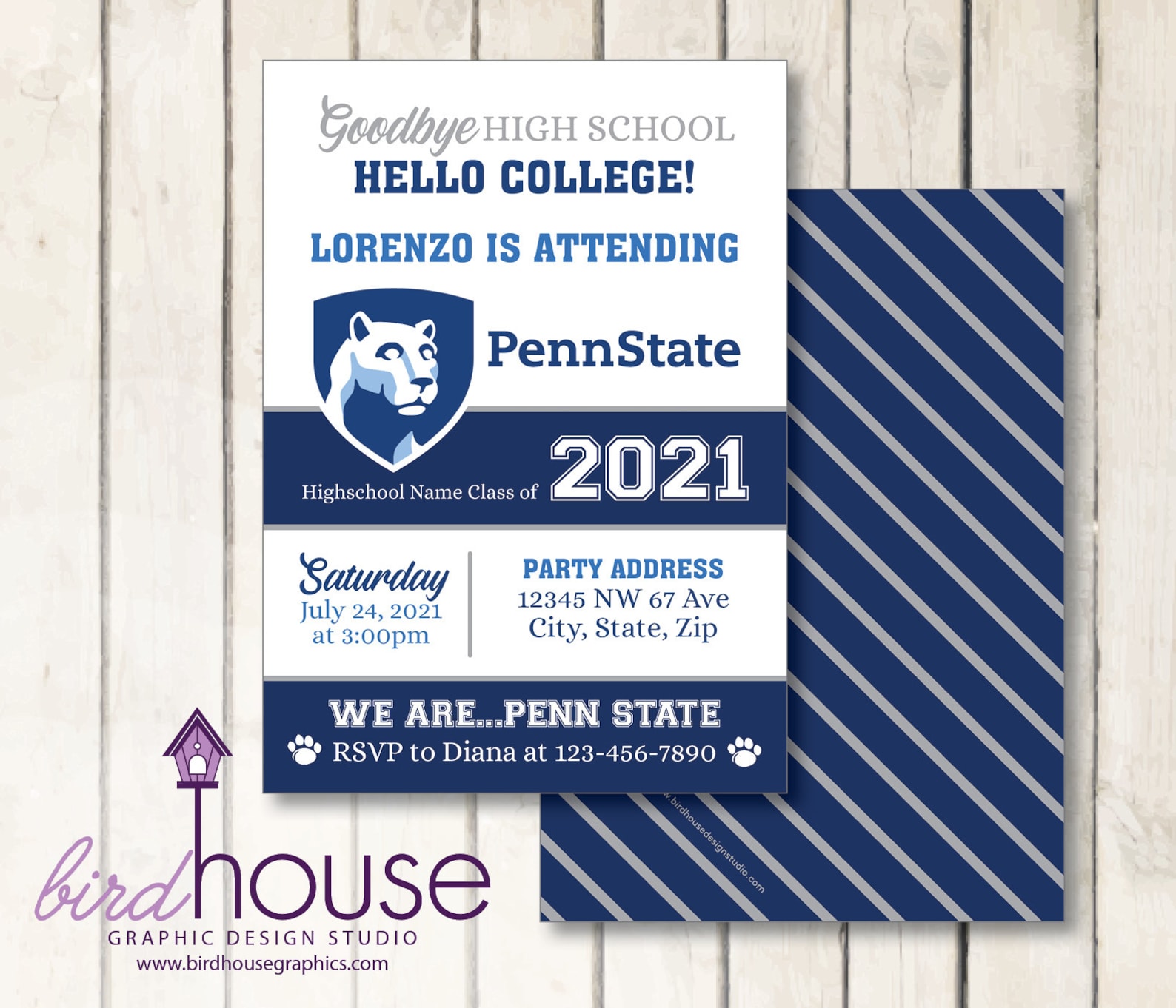 Goodbye High School Hello College Invitation, Graduate From ANY SCHOOL ...