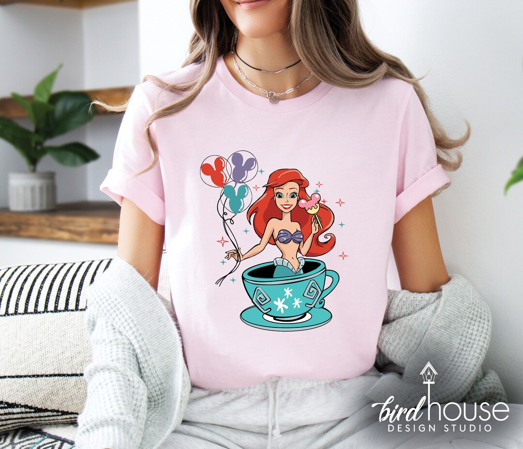 Princess Riding in Teacups Cute Disney Shirts, Pick Any Character, Full ...
