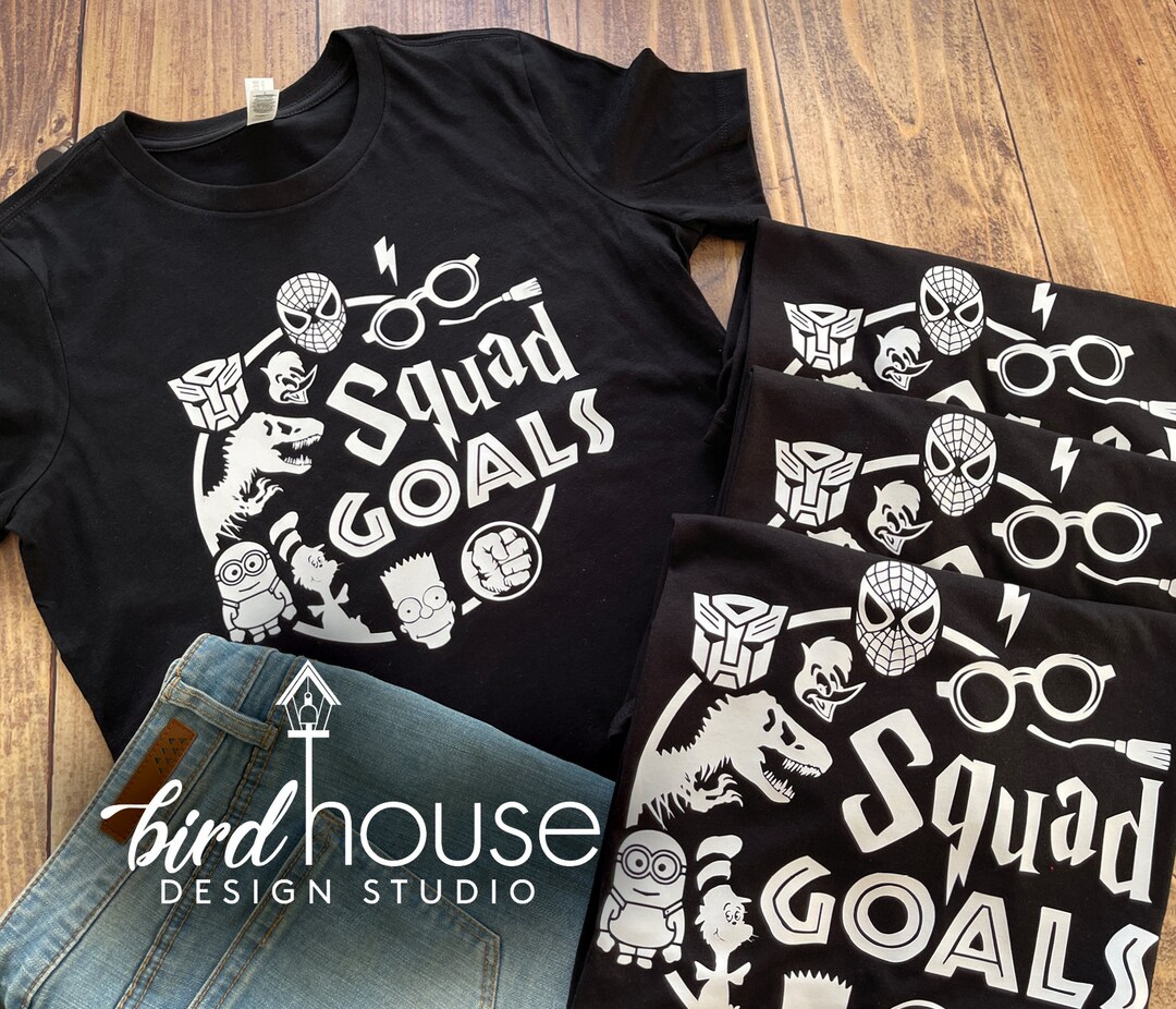 Squad Goals Shirt, Universal Matching Group Shirts, Custom Any Text and ...