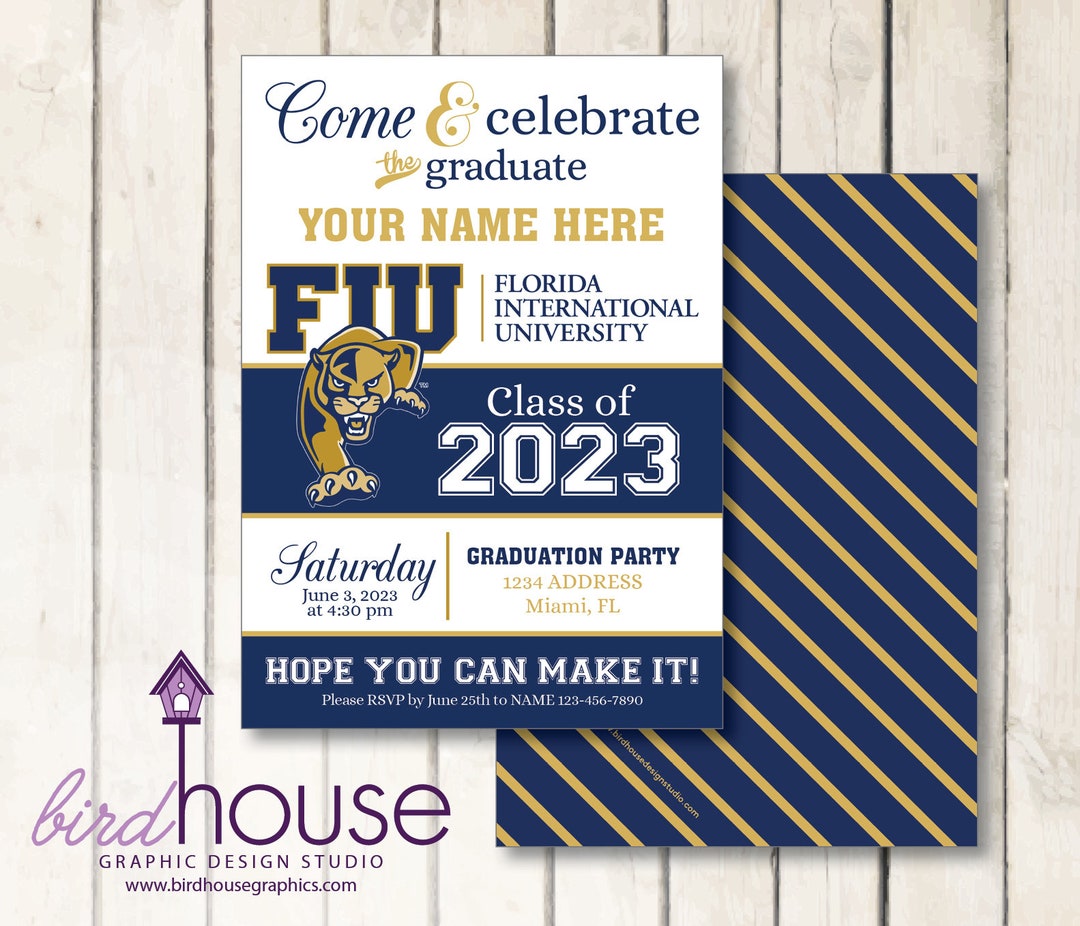 School Graduation Invitation Printable, ANY SCHOOL, Custom Invite ...