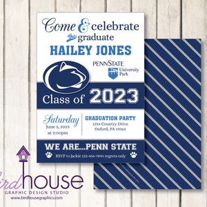 School Graduation Invitation Printable, ANY SCHOOL, Custom Invite ...