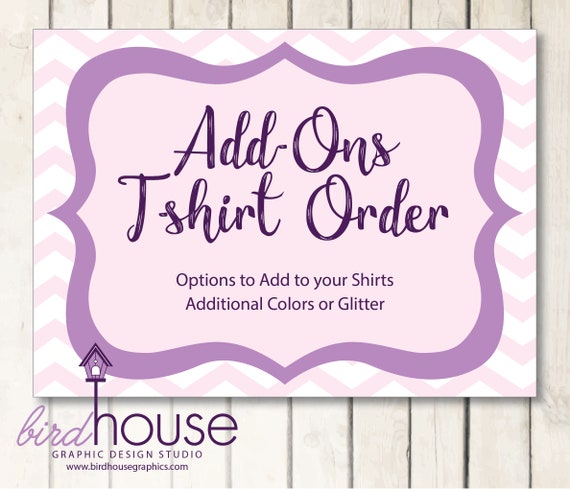 T-shirt Add Ons Upgrades Add to Your Shirt Order | Etsy