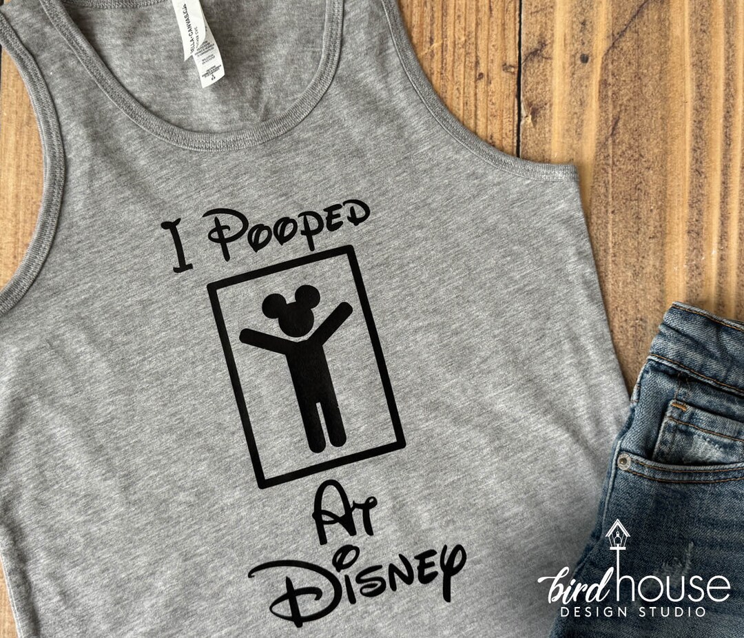 I Pooped at Disney Shirt, Funny Mickey Head Graphic Tee for Boys and ...