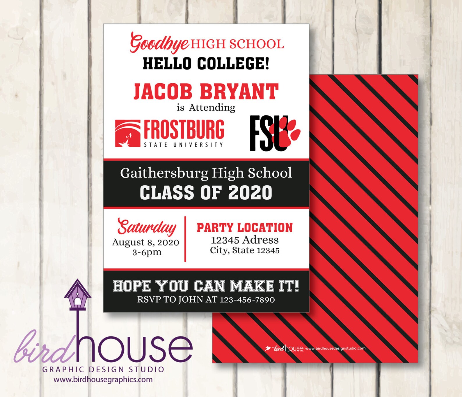Goodbye High School Hello College Invitation, Graduate From ANY SCHOOL ...