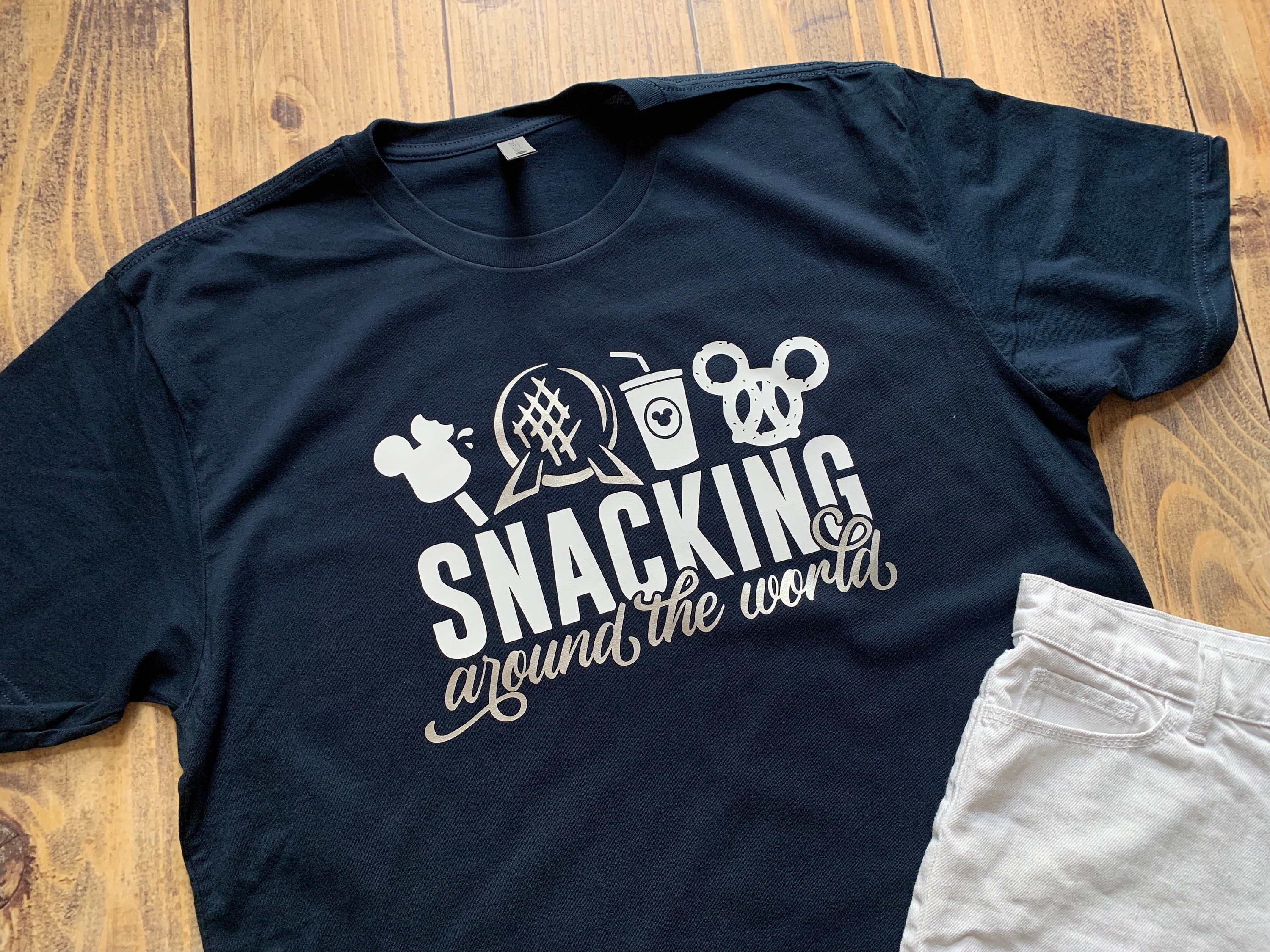 Snacking Around the World Shirt, Disney Mickey Food, Cute for Epcot ...