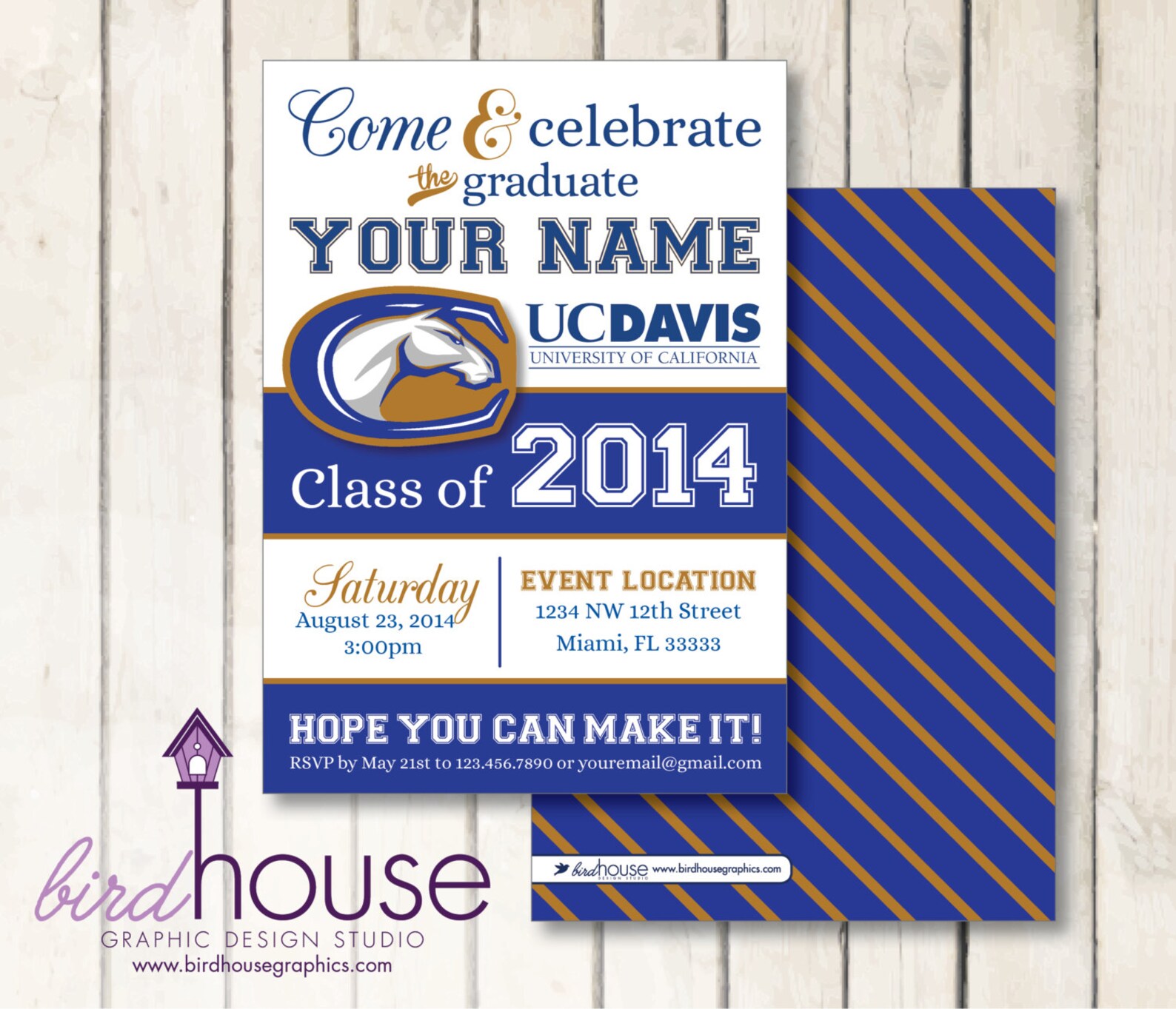 School Graduation Invitation Printable ANY SCHOOL Custom - Etsy