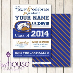 School Graduation Invitation Printable, ANY SCHOOL, Custom Invite ...