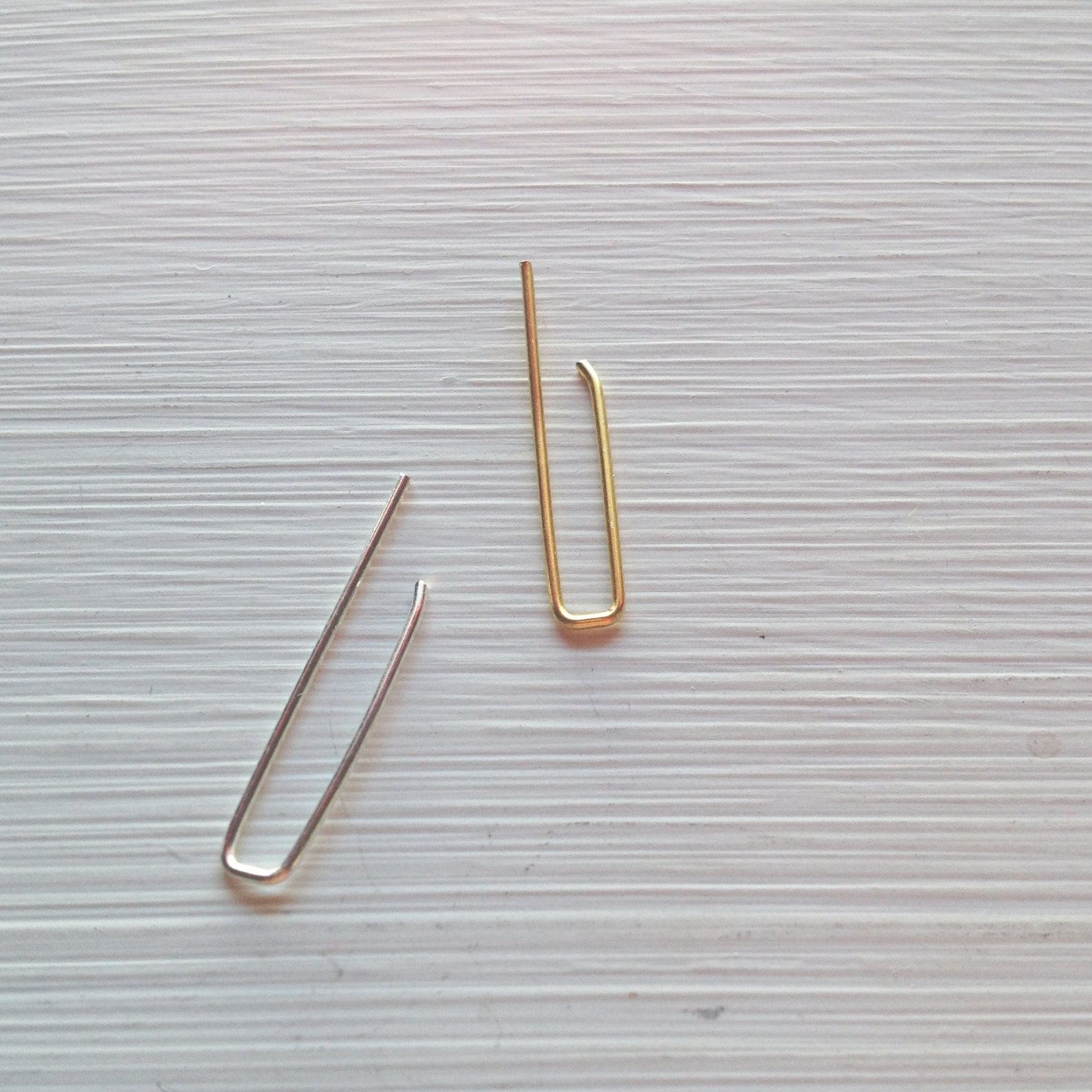Metal Wire Pierced Ear Pin Climber Crawler Bar - Etsy