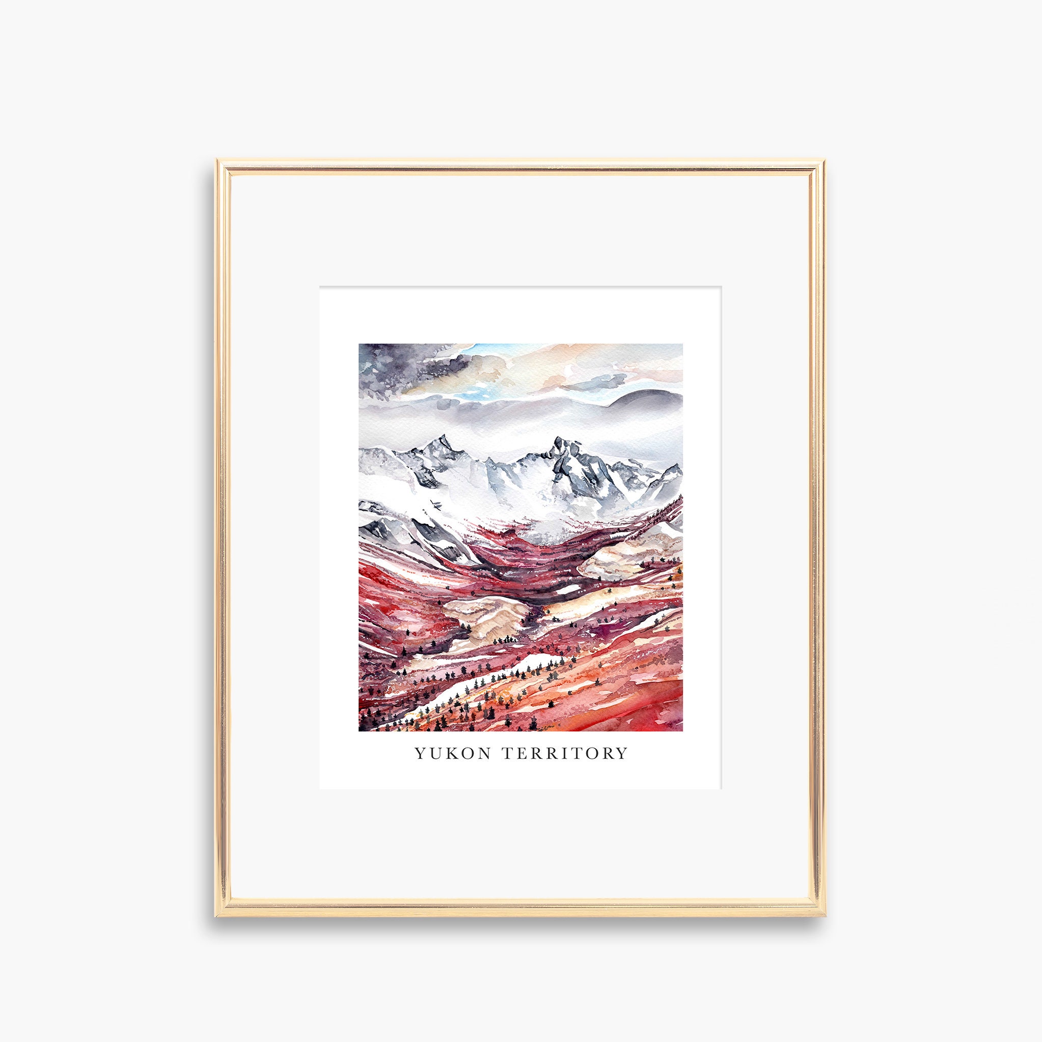 Yukon Territory Watercolor Art Print Canada Province City Art - Etsy Canada