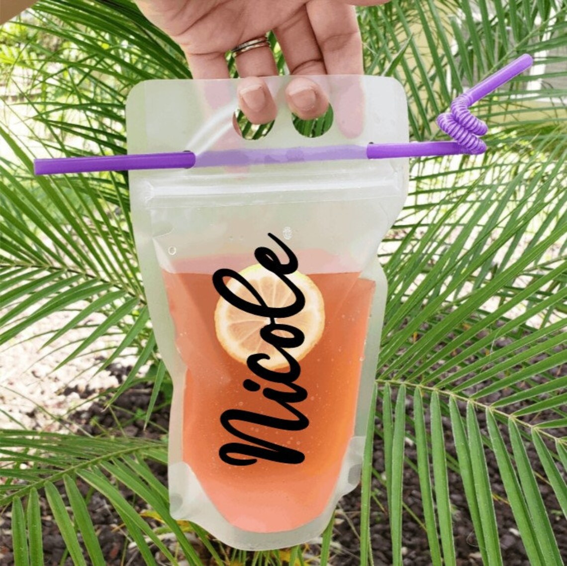 Drink Pouch Plastic Reusable Drink Pouches Bachelorette - Etsy