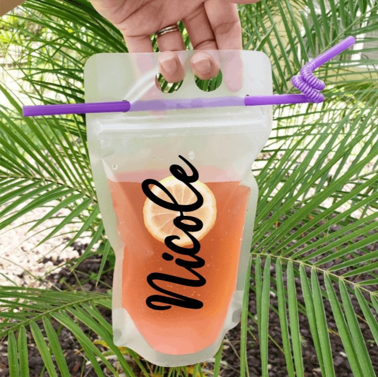 Drink Pouch Plastic Reusable Drink Pouches Bachelorette - Etsy