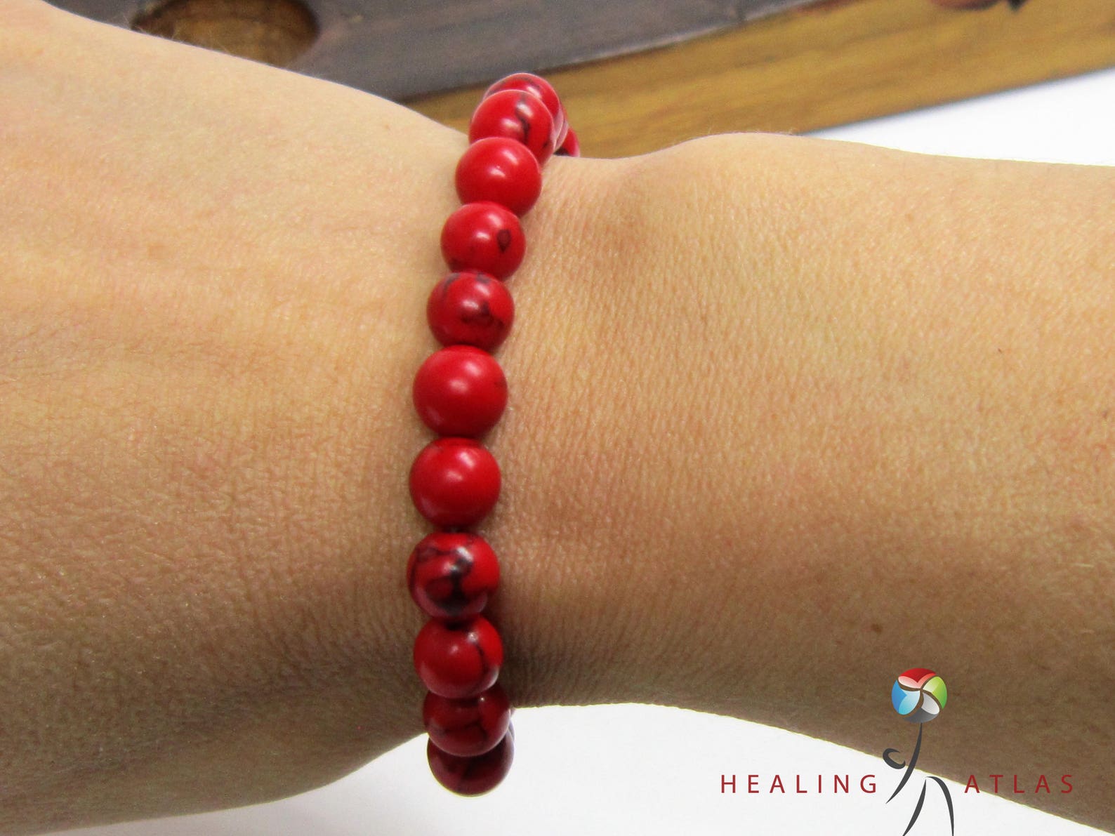 Red Howlite Bracelet Red Gemstone Chakra Bracelet Red Howlite - Etsy