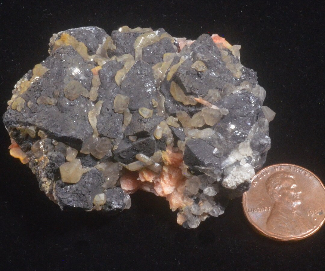 Neat Specimen of Blades of Barite With Galena and Cerrusite From ...