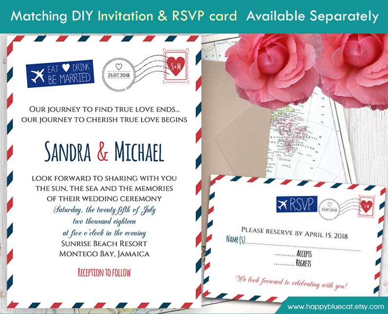 Wedding Seating Chart RUSH SERVICE Travel Theme Postcards - Etsy