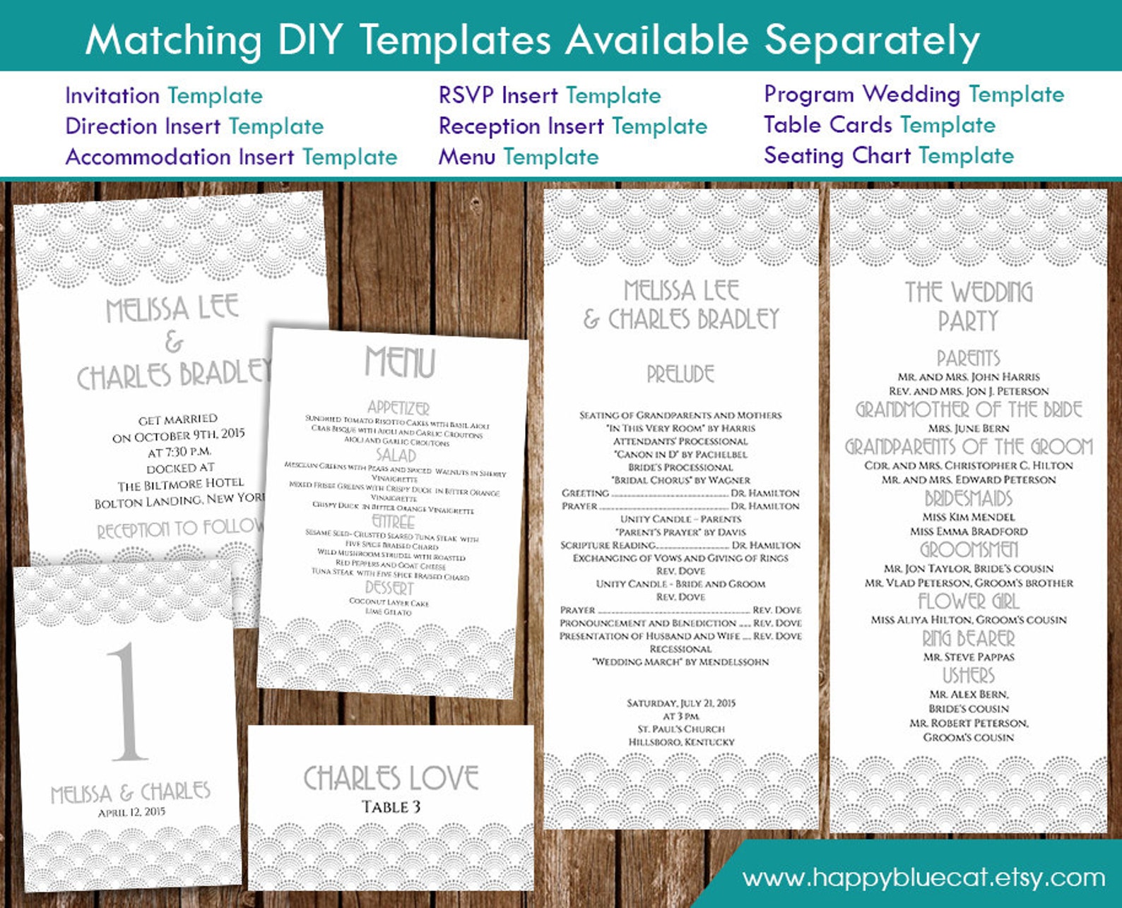Diy Printable Program Wedding Template Instant Download - Etsy