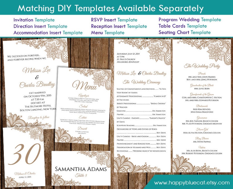 Diy Printable Wedding Seating Chart Template Instant | Etsy