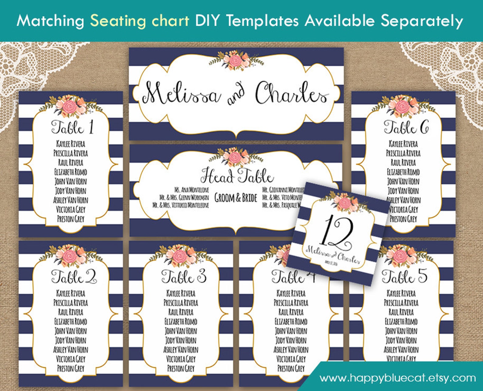 Diy Printable Table Number Card Template Instant Download | Etsy