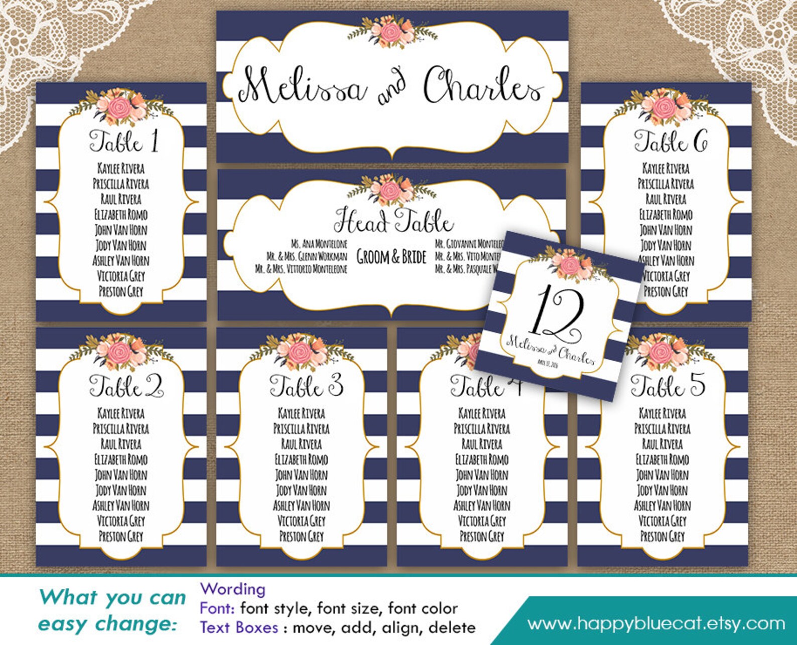 Diy Printable Wedding Seating Chart Template Instant - Etsy