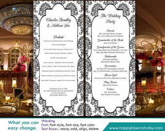 Black White Program | Etsy