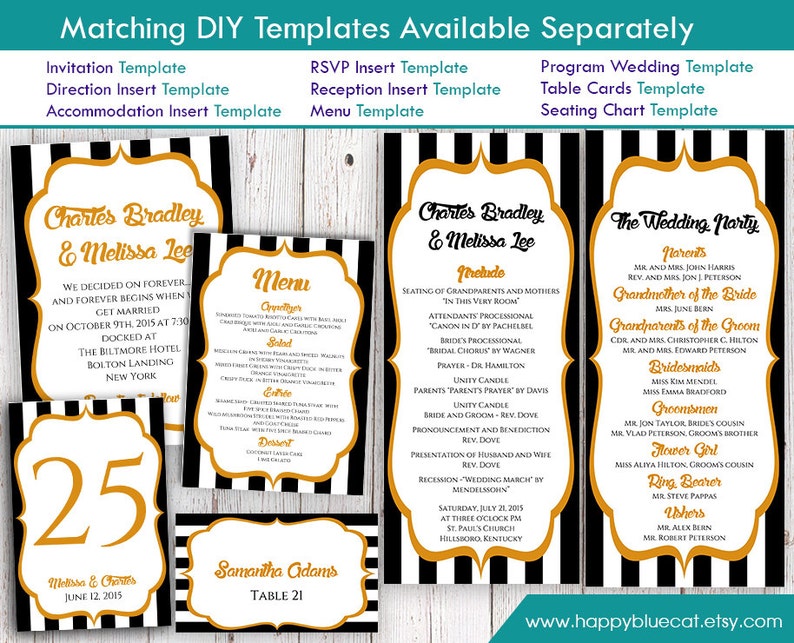 Diy Printable Wedding Invitation Template Instant Download | Etsy