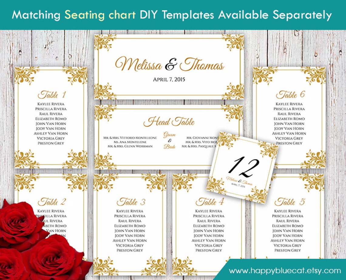 Diy Printable Wedding Menu Template Instant Download - Etsy