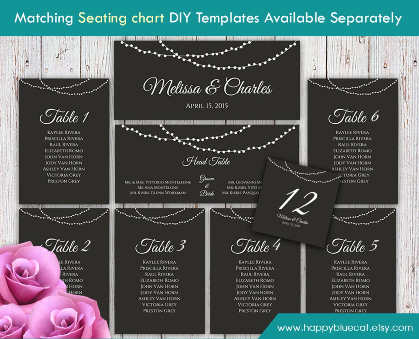 Diy Printable Wedding Place Card Template Instant Download | Etsy