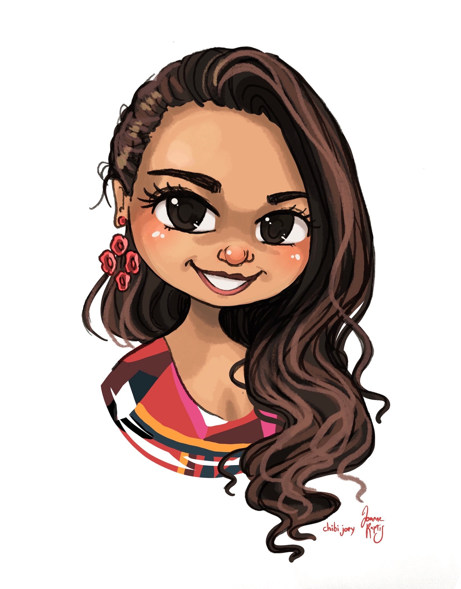 Chibi Portrait With BASIC Background: Custom Illustration Art | Etsy UK