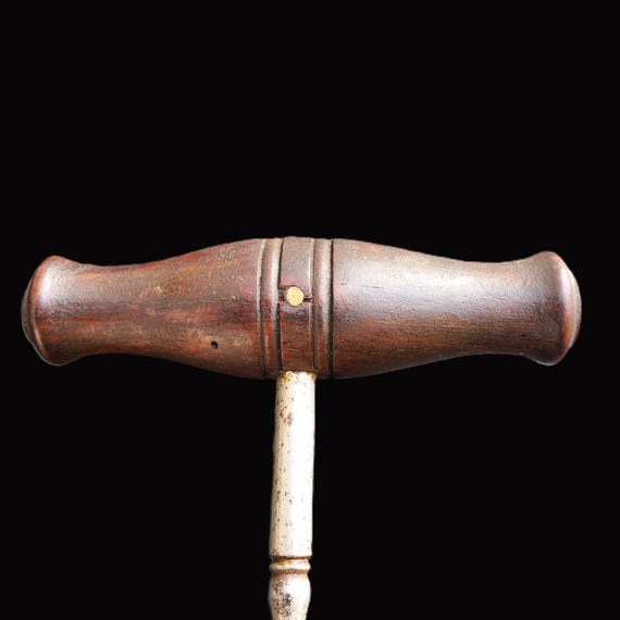Antique Boot Pull, Turned Wood Handle & Steel Hook, V… - Gem