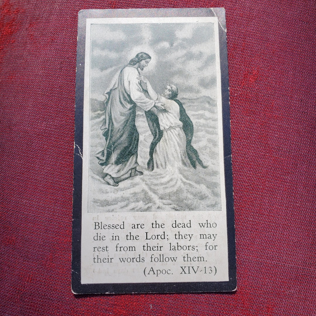 Vintage Priest Funeral Card, 1940, Jesus Holy Card, Remembrance Card ...