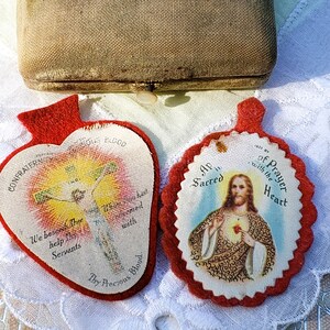 Two Vintage Catholic Prayer Badges, Confraternity of Most Precious ...