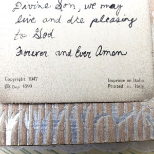 Vintage Holy Card, Immaculate Heart of Mary Prayer Card W/ Handwritten ...