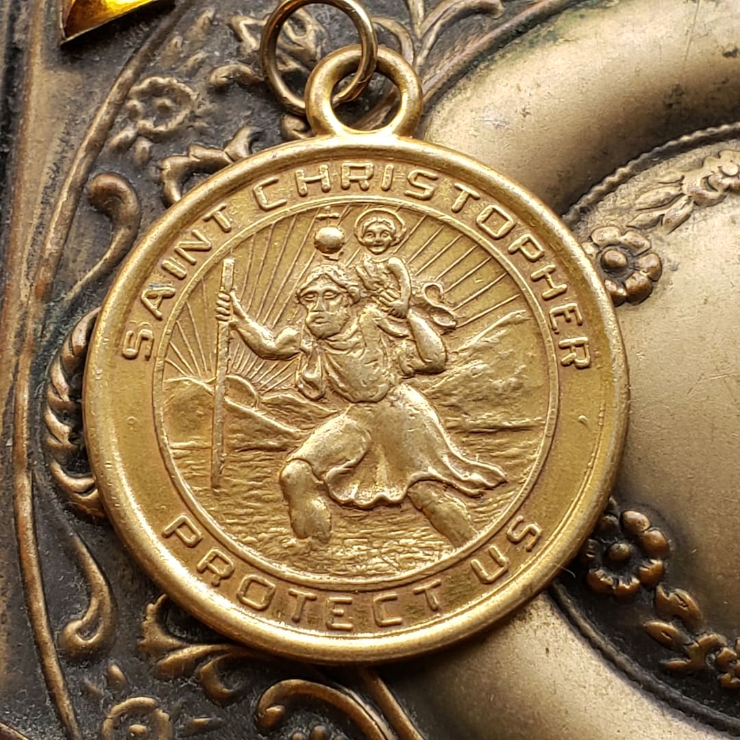 Vintage St Christopher Medal, 1.25h, Travel Protection Guidance, League ...