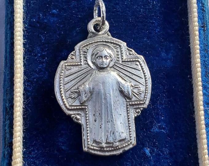 Vintage Child Jesus Medal, Sweet Heart of Jesus, 300 Days Indulgences ...
