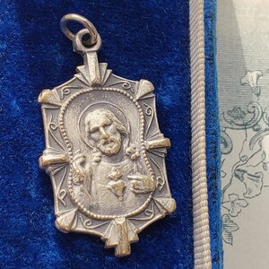 Vintage Scapular Medal, Sacred Heart Holy Medals, Our Lady Mt Carmel ...