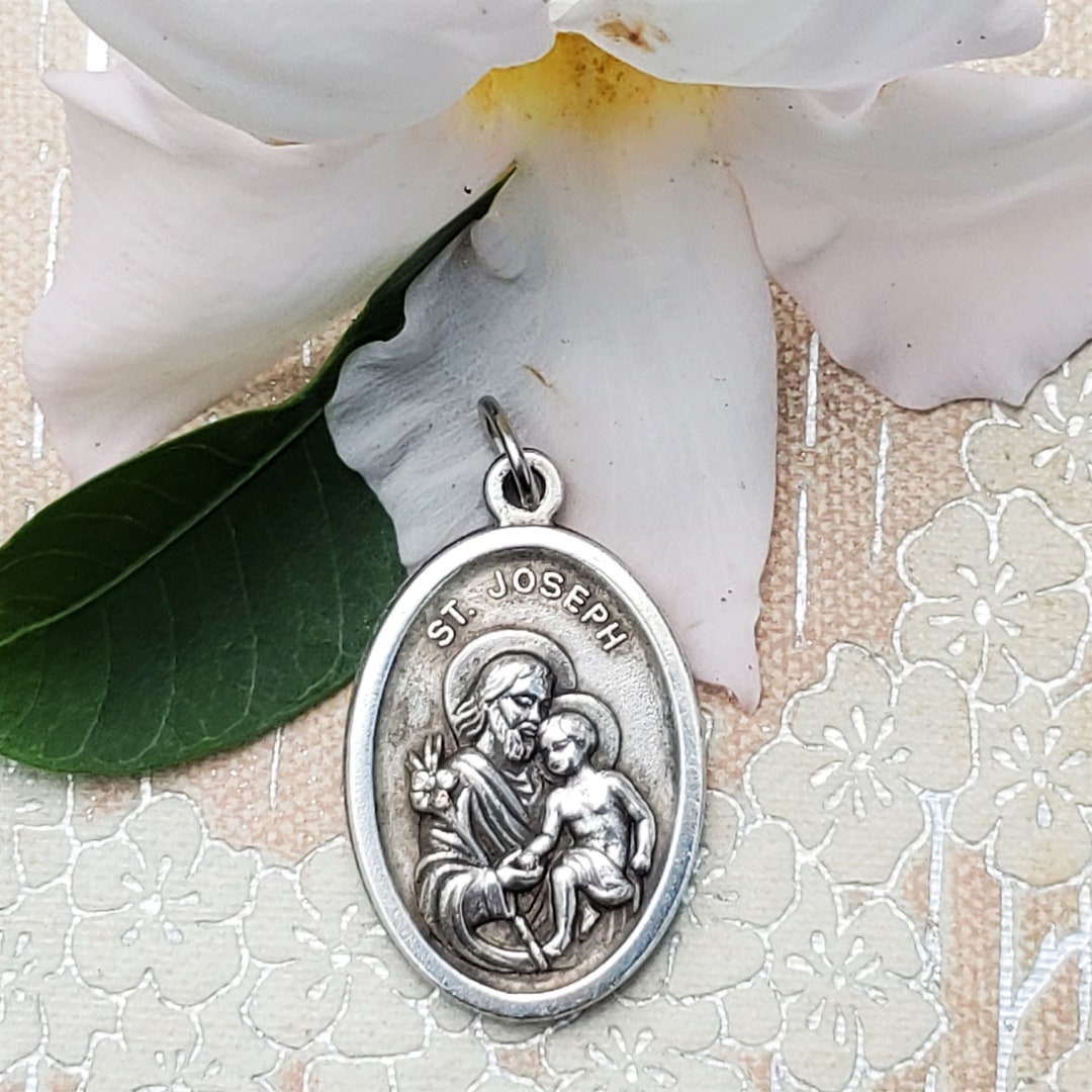 Vintage St Joseph Medal, Pray for Us, Happy Death, Catholic Church ...