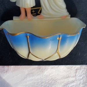 Vintage Holy Water Font, Guardian Angel Fonts, Plastic, Home Altar ...