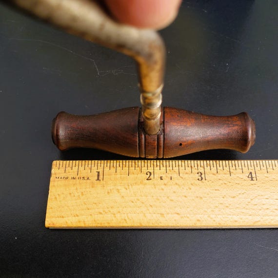 Antique Boot Pull, Turned Wood Handle & Steel Hook, V… - Gem