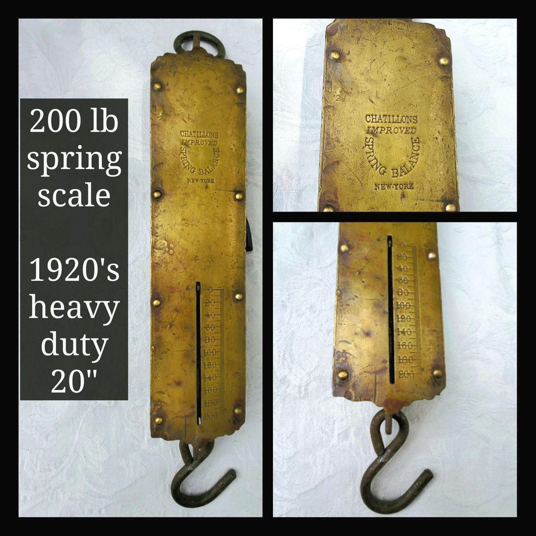 Large Antique Spring Scale, up to 200 Lbs. by Chatillions New York ...