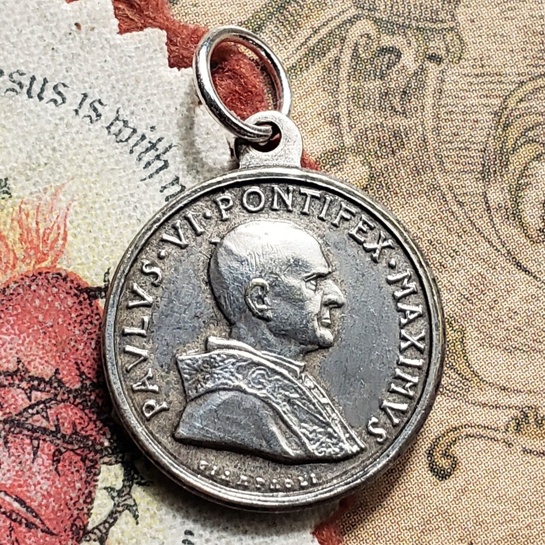 Vintage Pope Paul VI Medal by Pietro Giampaoli, St Paul & Peter Double ...