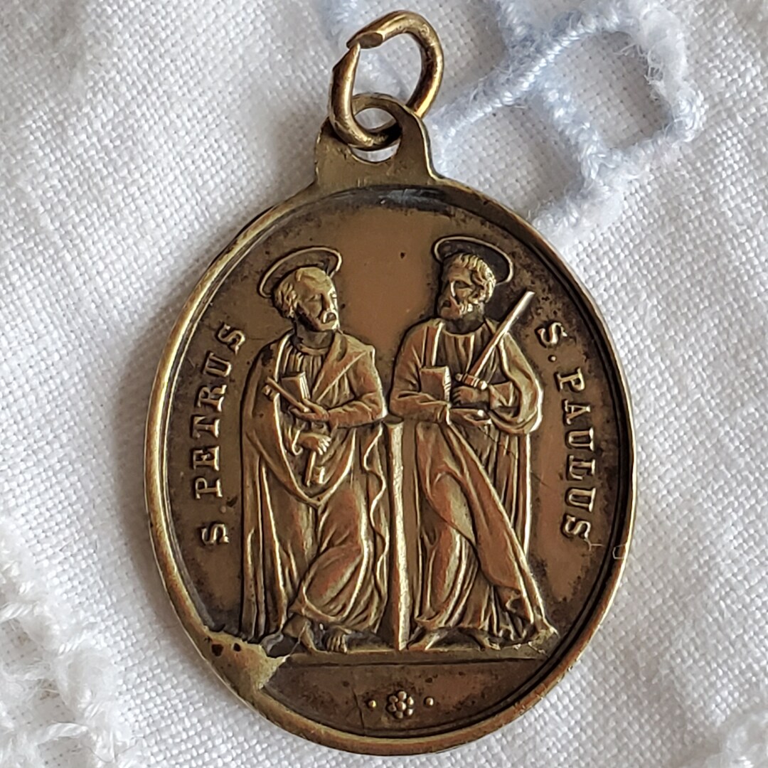 Antique Papal Medal, Pope Pio IX Brass Medallion, His Holiness, Saint ...