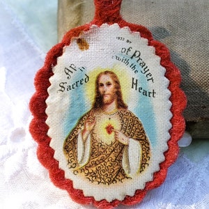 Two Vintage Catholic Prayer Badges, Confraternity of Most Precious ...