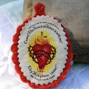 Two Vintage Catholic Prayer Badges, Confraternity of Most Precious ...