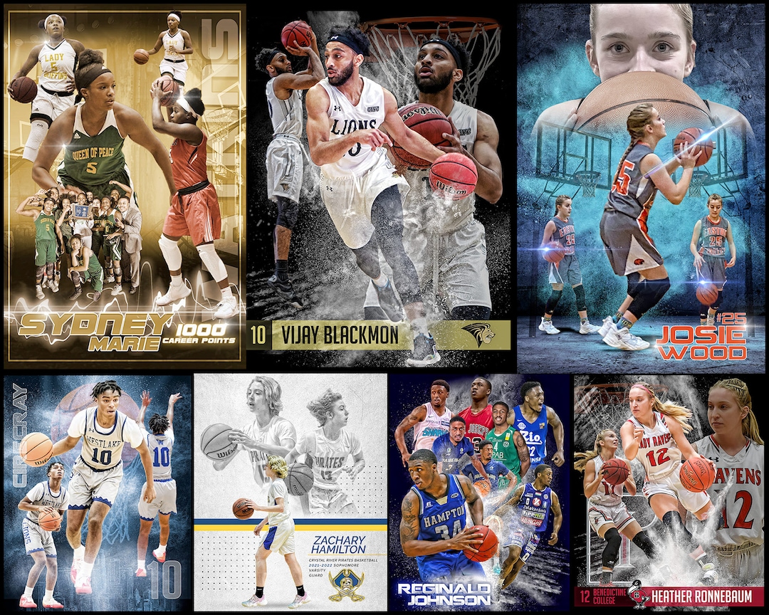 Custom Sportrait Poster: Basketball, School Team Sports - Etsy