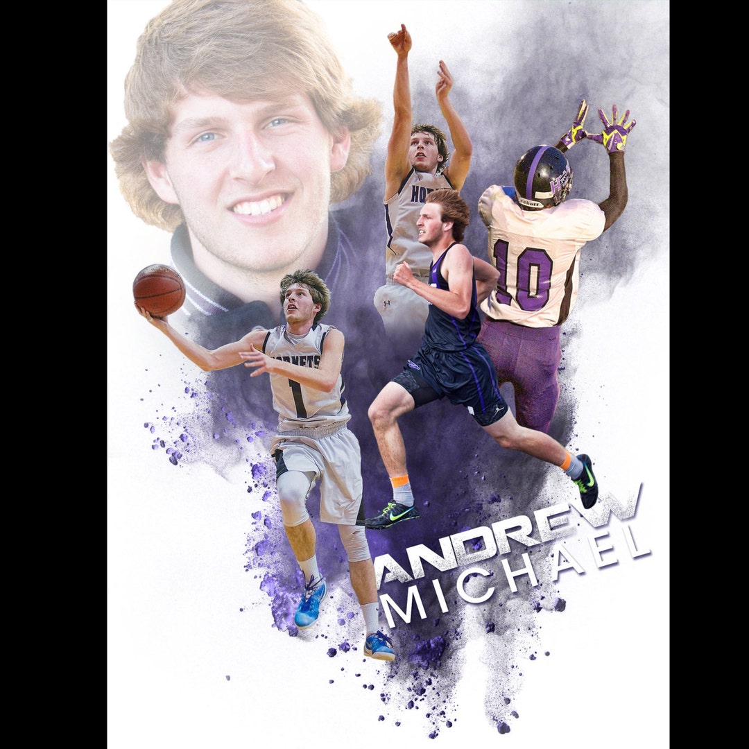 Custom Sportrait Poster: Multi-sport Athlete Collage Design - Etsy