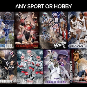 Custom Sportrait Poster: Personalized Sports Collage Design - Etsy